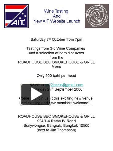 Wine Tasting presentation | free to view