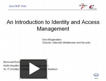 An Introduction to Identity and Access Management presentation | free ...