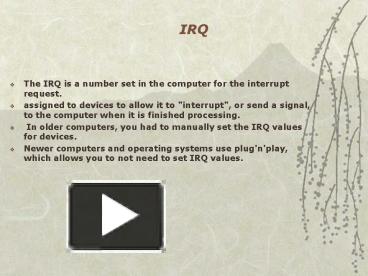 IRQ presentation | free to download
