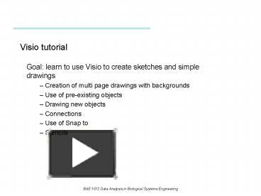 Visio tutorial presentation | free to view