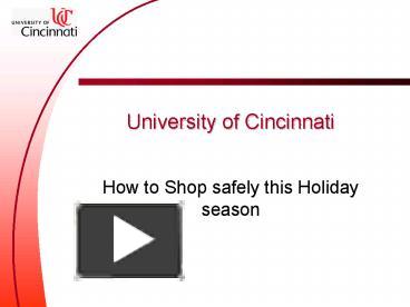 PPT – University of Cincinnati PowerPoint presentation | free to view ...