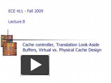 PPT – Cache controller, Translation LookAside Buffers, Virtual vs ...