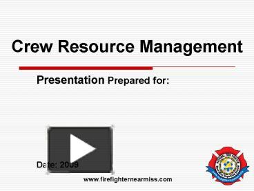 Crew Resource Management presentation | free to view