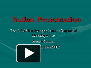PPT – Sudan Presentation PowerPoint presentation | free to view - id ...