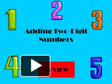 Adding TwoDigit Numbers presentation | free to view