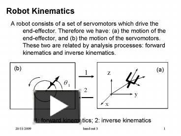 Robot Kinematics presentation | free to view