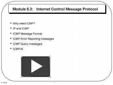 PPT – Module 5.3: Internet Control Message Protocol PowerPoint ...