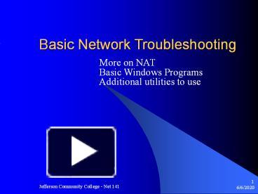 Basic Network Troubleshooting presentation | free to download