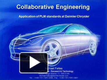 PPT – Collaborative Engineering Application of PLM standards at Daimler ...