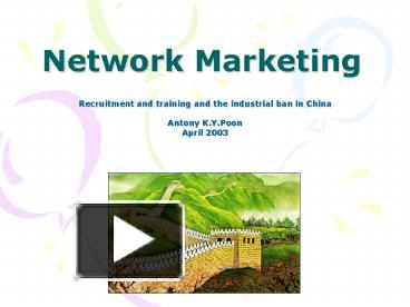 Network Marketing presentation | free to view