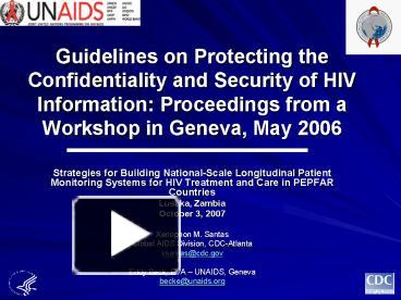 Guidelines on Protecting the Confidentiality and Security of HIV ...
