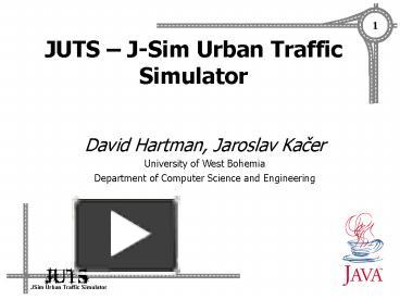 PPT – JUTS JSim Urban Traffic Simulator PowerPoint presentation | free ...