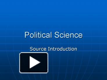 PPT – Political Science PowerPoint presentation | free to view - id ...