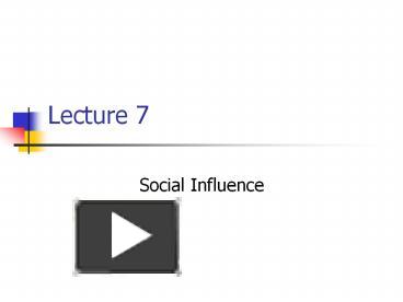 PPT – Social Influence PowerPoint presentation | free to download - id ...