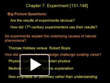 PPT – Chapter 7: Experiment 131148 PowerPoint presentation | free to ...