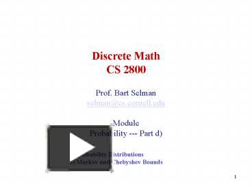 PPT – Discrete Math CS 2800 PowerPoint presentation | free to download ...