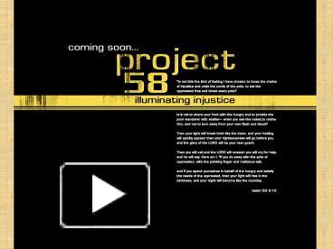 PPT – Project 58: Illuminating Injustice PowerPoint presentation | free ...