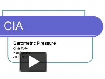 PPT – CIA PowerPoint presentation | free to view - id: 1e8db7-ZDc1Z