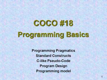 PPT – COCO PowerPoint presentation | free to view - id: 1e8e14-ZDc1Z