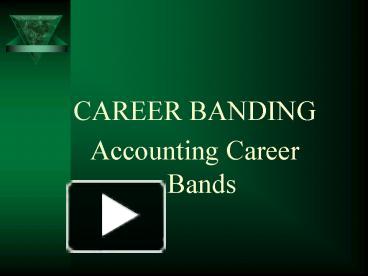 CAREER BANDING presentation | free to view