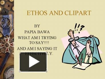 ETHOS AND CLIPART presentation | free to view