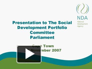 PPT – Presentation to The Social Development Portfolio Committee ...