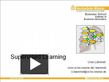 Supervised Learning presentation | free to view
