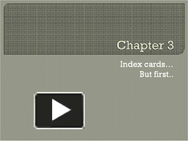 Index cards presentation | free to view