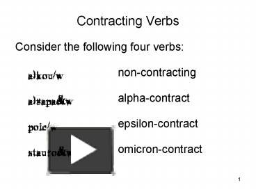 Contracting Verbs presentation | free to view