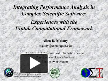 PPT – Allen D' Malony PowerPoint presentation | free to download - id ...