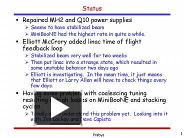 PPT – Status PowerPoint presentation | free to download - id: 1ebdc5-ZDc1Z