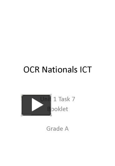 PPT – OCR Nationals ICT PowerPoint presentation | free to view - id ...
