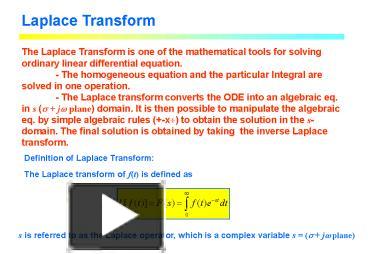 Laplace Transform presentation | free to view