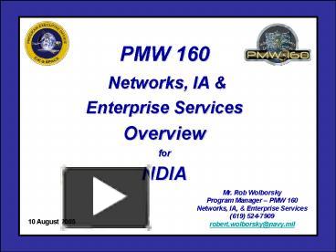 PMW 160 presentation | free to view