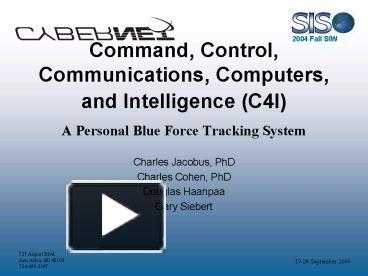 Command, Control, Communications, Computers, and Intelligence C4I ...