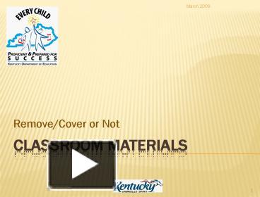 PPT – Classroom Materials PowerPoint presentation | free to view - id ...