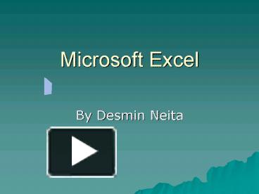 Microsoft Excel presentation | free to view