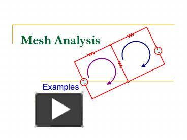 Mesh Analysis presentation | free to view