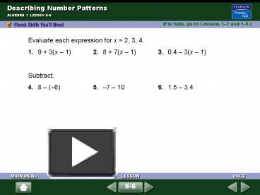 PPT – Describing Number Patterns PowerPoint presentation | free to view ...