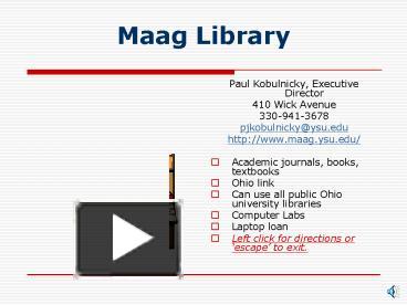 Maag Library presentation | free to view