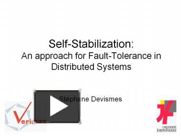PPT – Self-Stabilization:%20An%20approach%20for%20Fault-Tolerance%20in ...