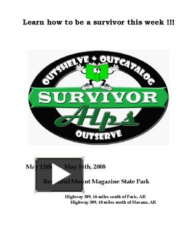 PPT – Learn how to be a survivor this week PowerPoint presentation ...