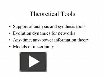 Theoretical Tools presentation | free to download