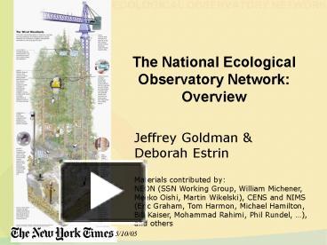 PPT – The National Ecological Observatory Network: Overview PowerPoint ...