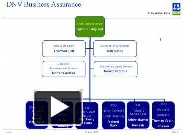 DNV Business Assurance presentation | free to view