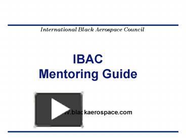 IBAC Mentoring Guide presentation | free to view