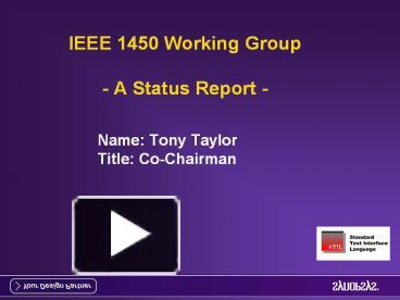 PPT – IEEE 1450 Working Group - A Status Report - PowerPoint ...