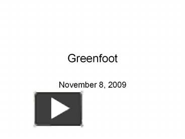 Greenfoot presentation | free to download