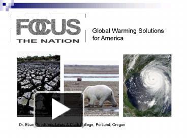 Dr' Eban Goodstein, Lewis presentation | free to view