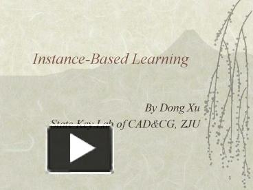 Instance-Based Learning presentation | free to download